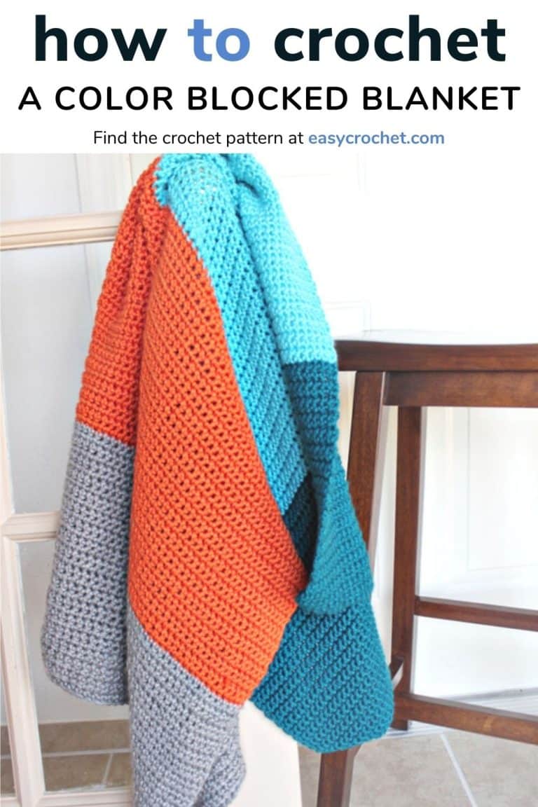 Color Block Crochet Blanket Pattern - Free Color Blocked Afghan